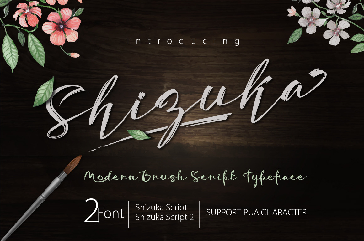 Shizuka Brush Script, a Handwritten Font by Olexstudio
