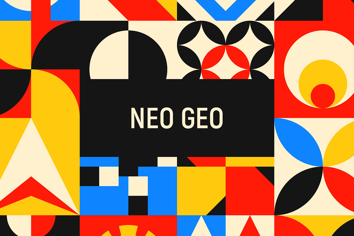 Geometric Shapes Dots Construction, a Pattern Graphic by Neo Geo