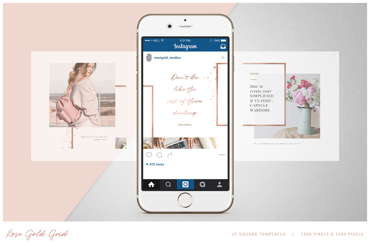 THE GRID | Instagram Posts Layout, a Social Media Template by Marigold ...
