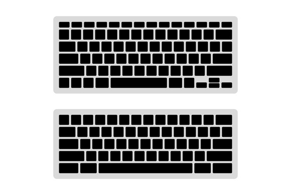 Computer Keyboard Blank Template Set, an Object Graphic by in8finity