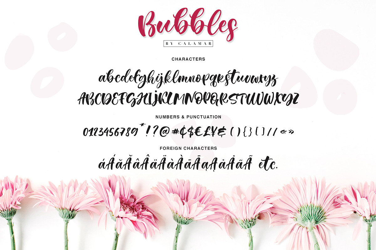 Bubbles Font, a Script Font by Calamar Studio