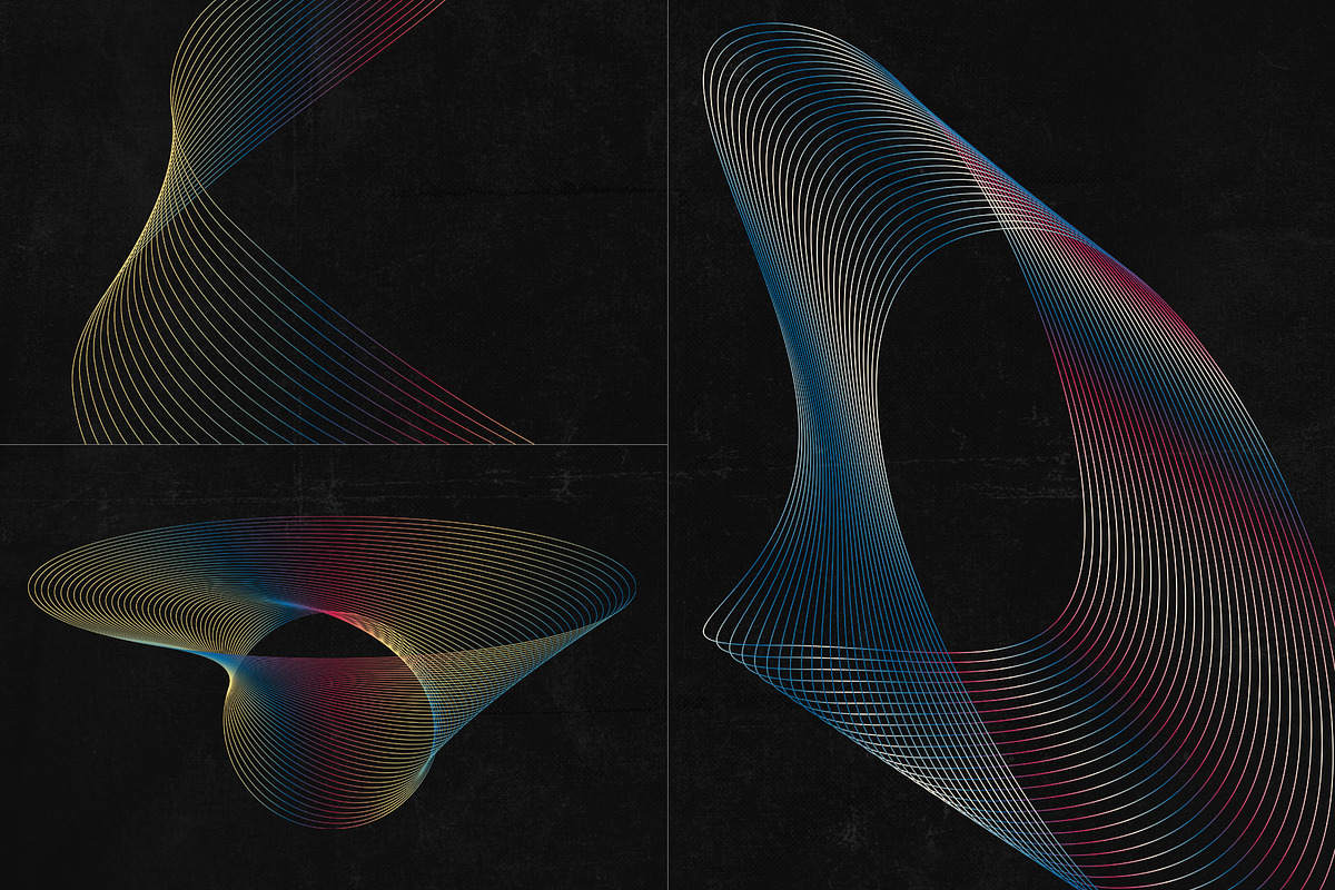 225 Wireframe Vector and PNG Elements