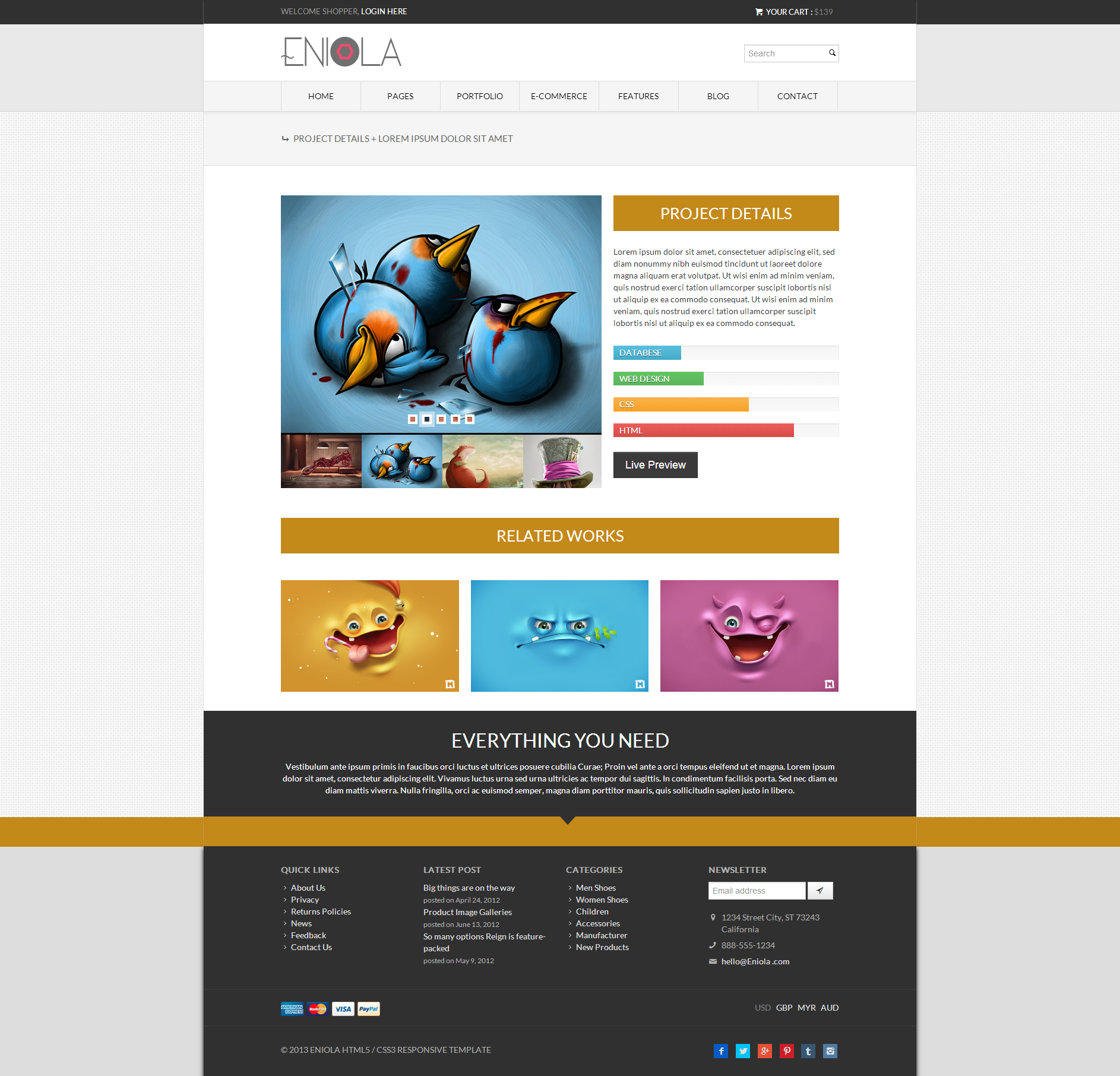 Eniola Multipurpose Resp. Template, a Landing Page Template by Ninetheme