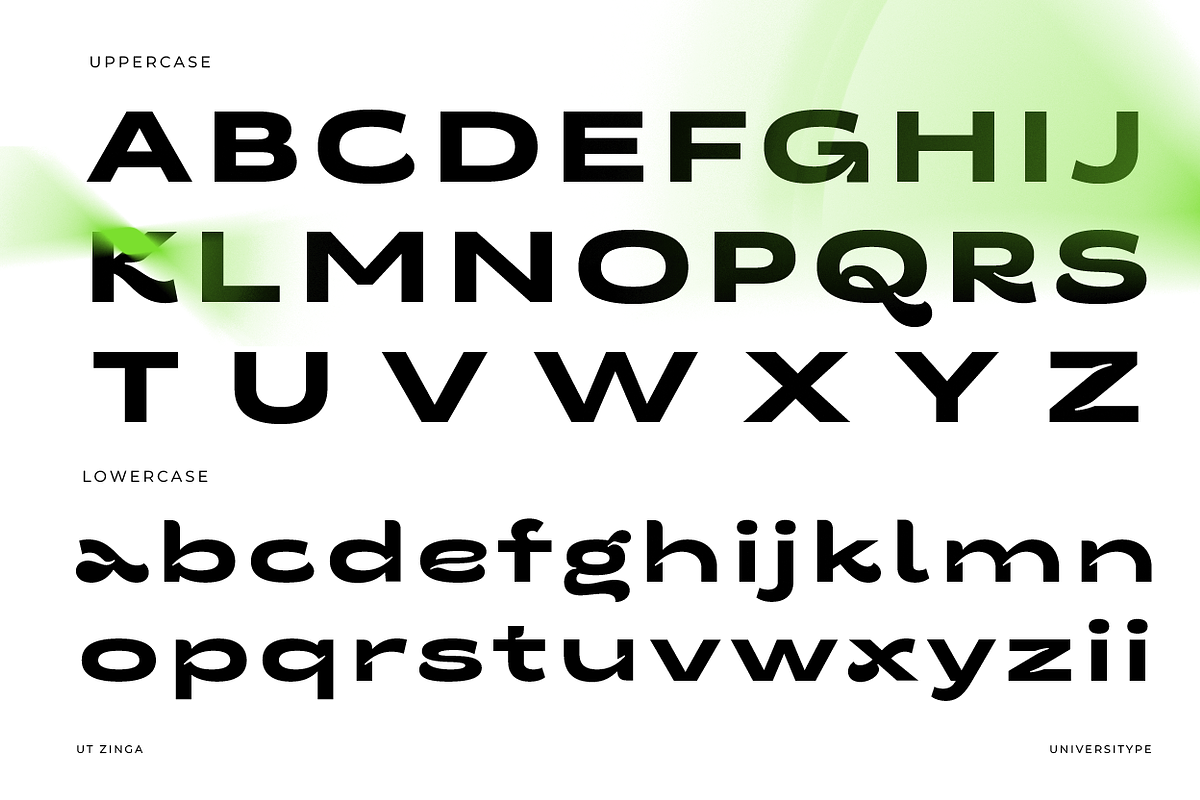 UT Zinga - A Stylish Expanded Font