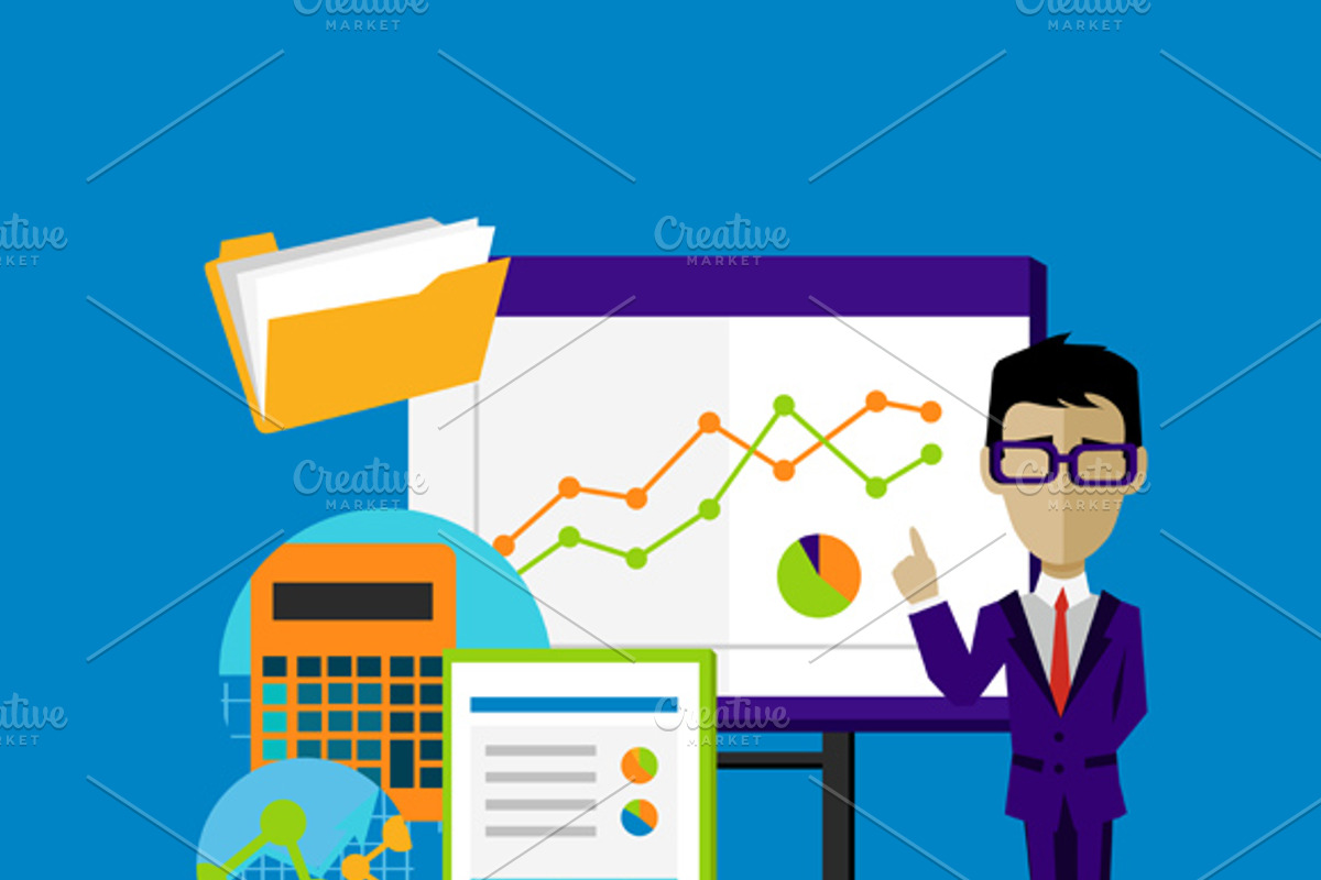 Project Presentation Concept, a Finance Illustration by robuart