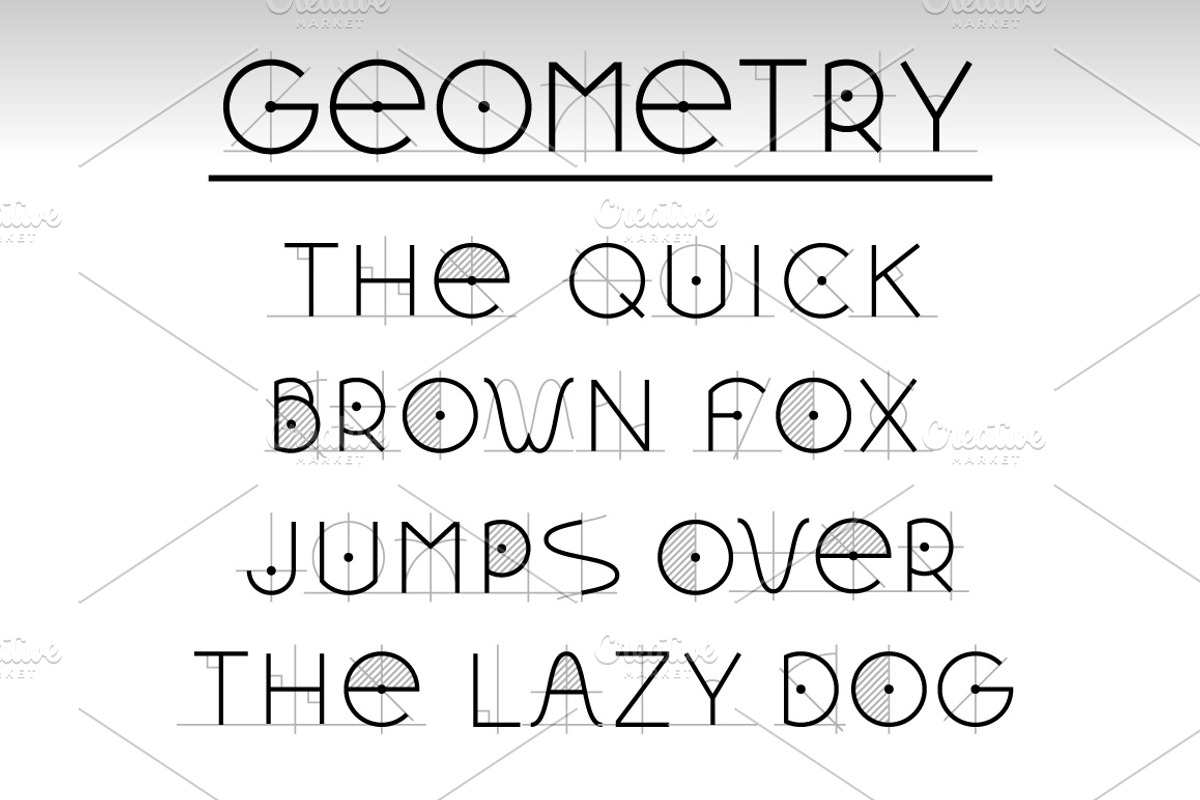 Alphabet letters Geometry, a Decorative Illustration by Greeek