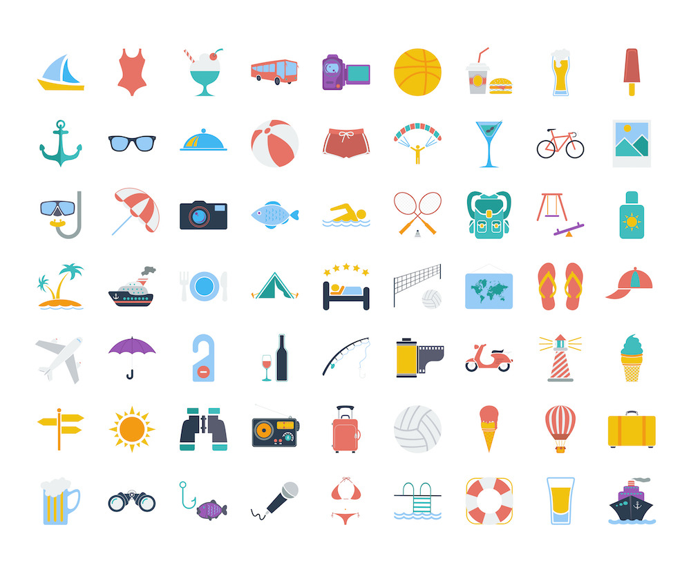 Summer Icons Set, an Icon by Oleksii