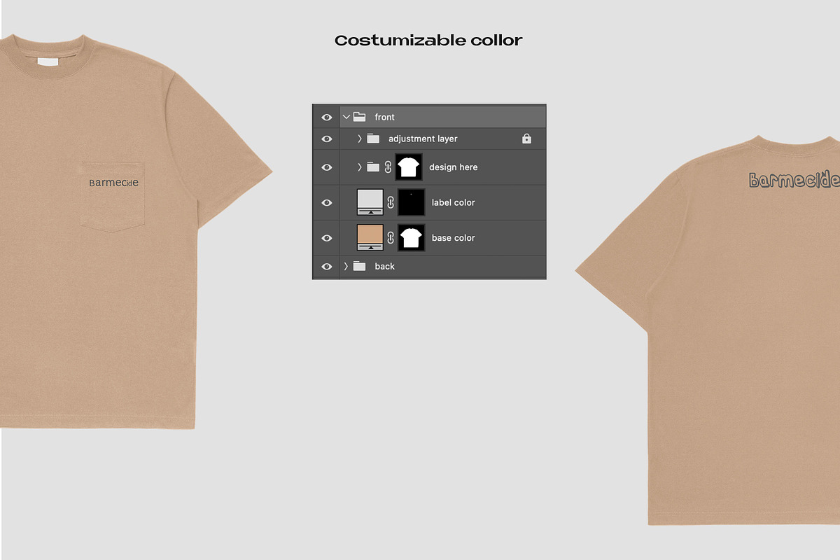 BOXY FIT POCKET T-SHIRT MOCKUP, a Shirt Mockup by Barmecide Mockup Studio