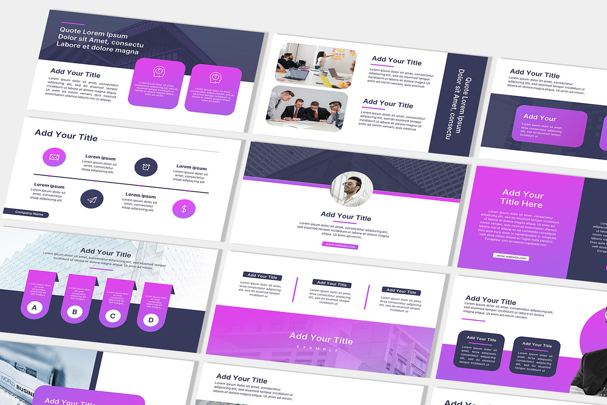 Purple Theme Powerpoint Template, a Presentation Template by SKY CREATION