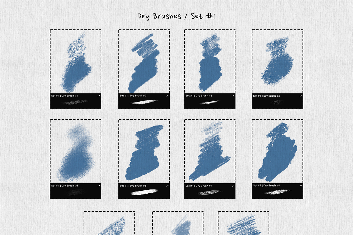 Procreate Dry Brushes | Set #1