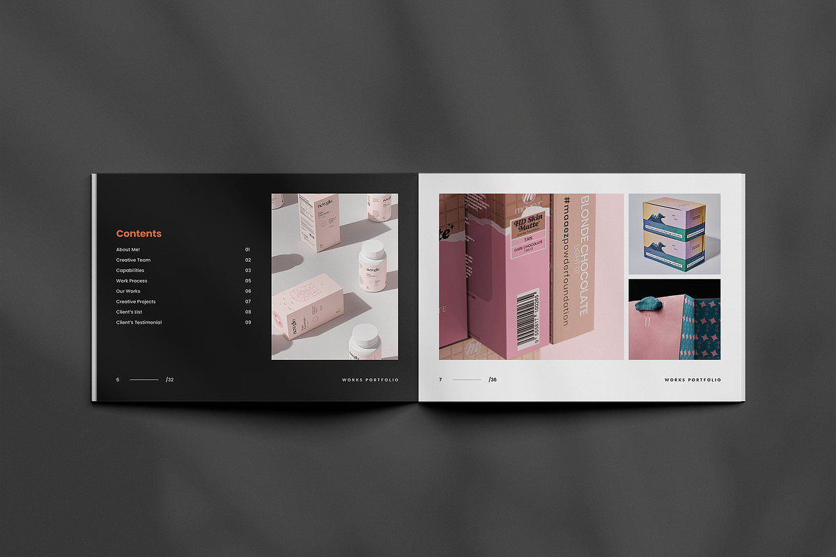 Works / Design Portfolio Template, a Brochure Template by TemplateFolio ...