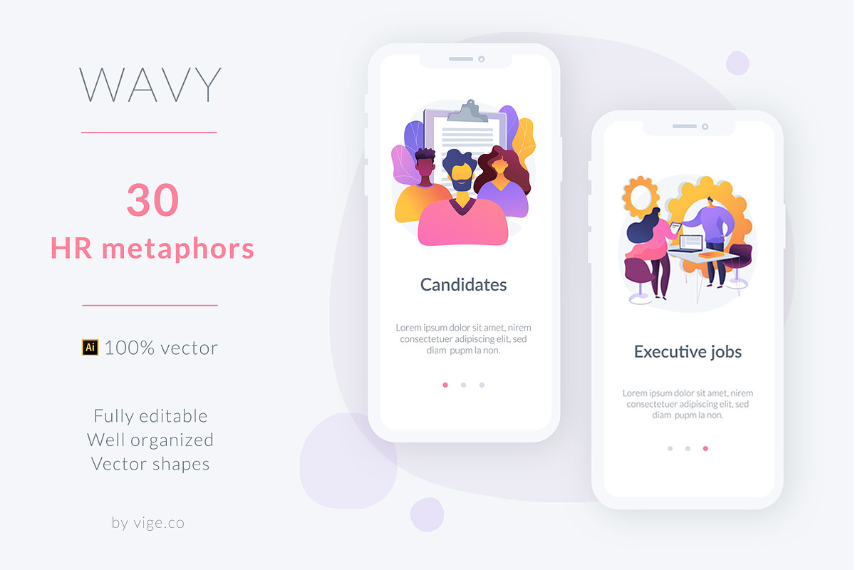 HR vector illustration kit, an UI Kit Template by Visual Generation