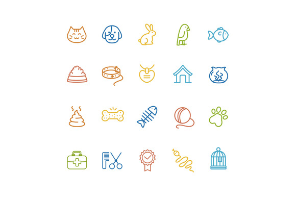 Pet Outline Icon Set. Vector | Outline Icons ~ Creative Market