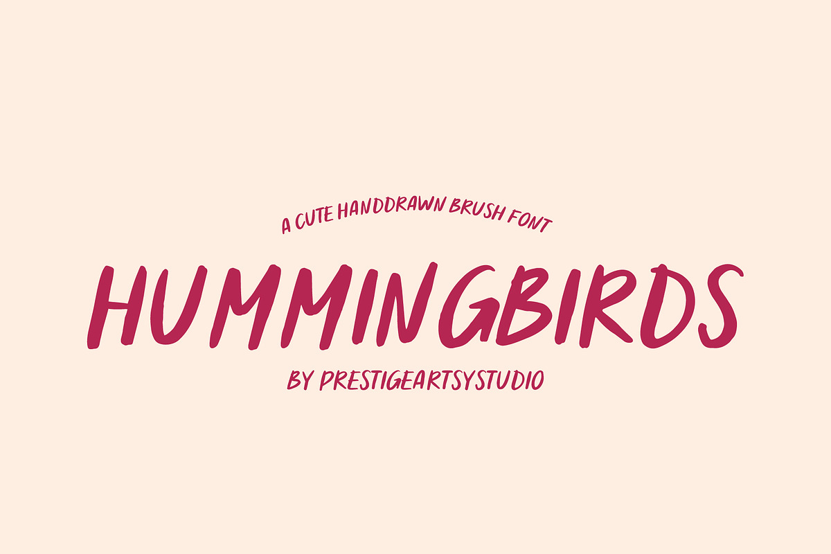 Hummingbirds A Cute Handwritten Font