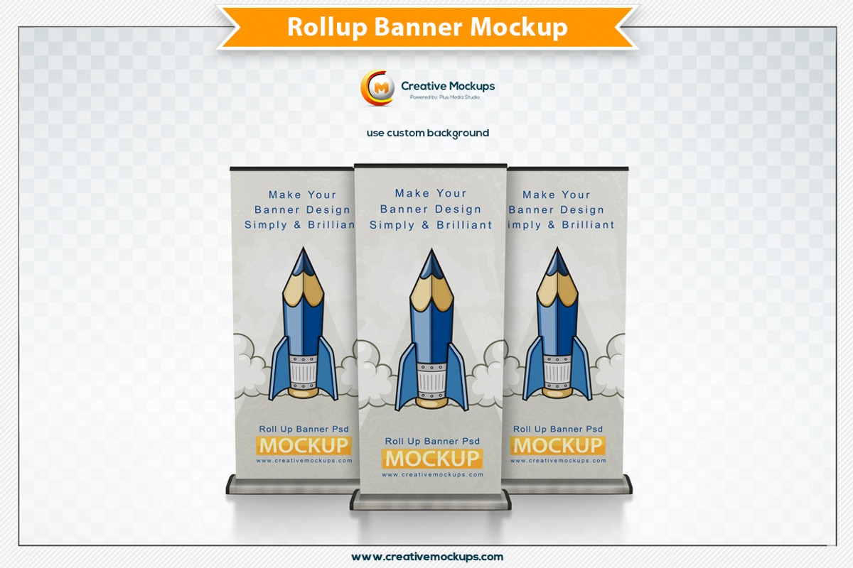 Rollup Banner Mockup, an Advertising Mockup by Plus Media