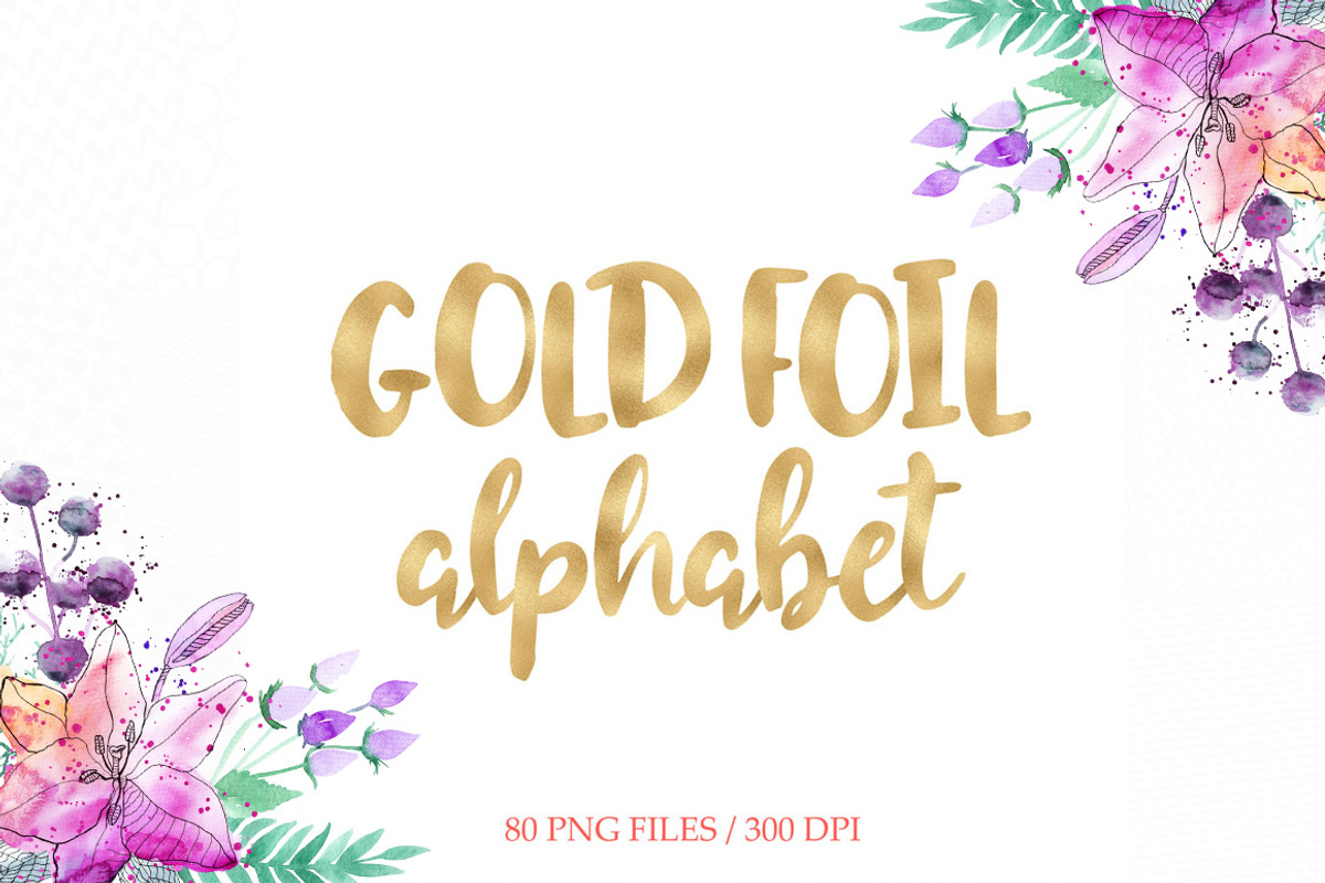 Gold foil alphabet clipart, a Graphic by PeDe Designs