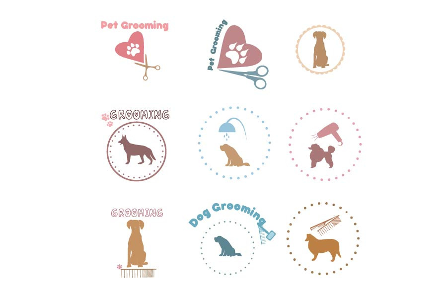 Pet grooming,dog grooming label,icon, a Graphic by Svetlana Voloshina