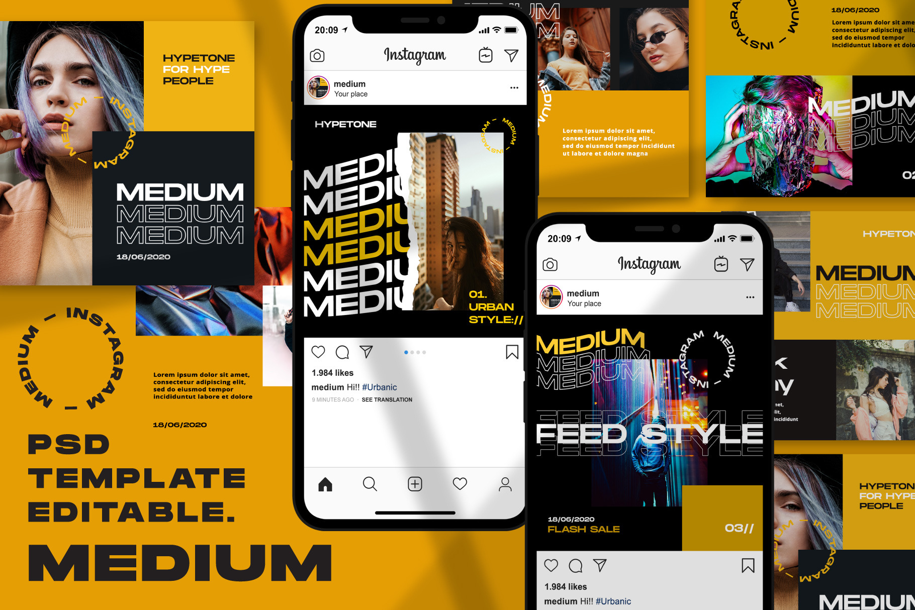 Medium Social Media Instagram Pack