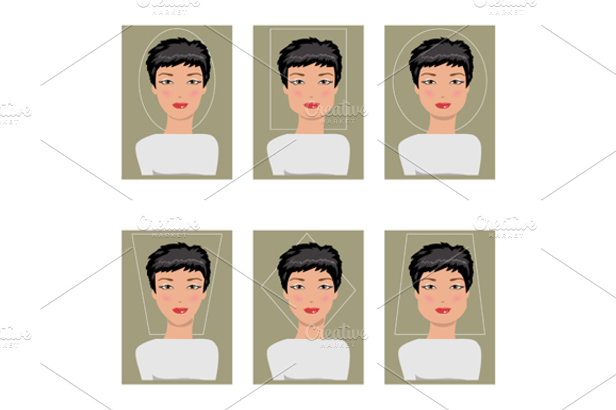 Face shape. Vector Illustration, an Illustration by artbesouro