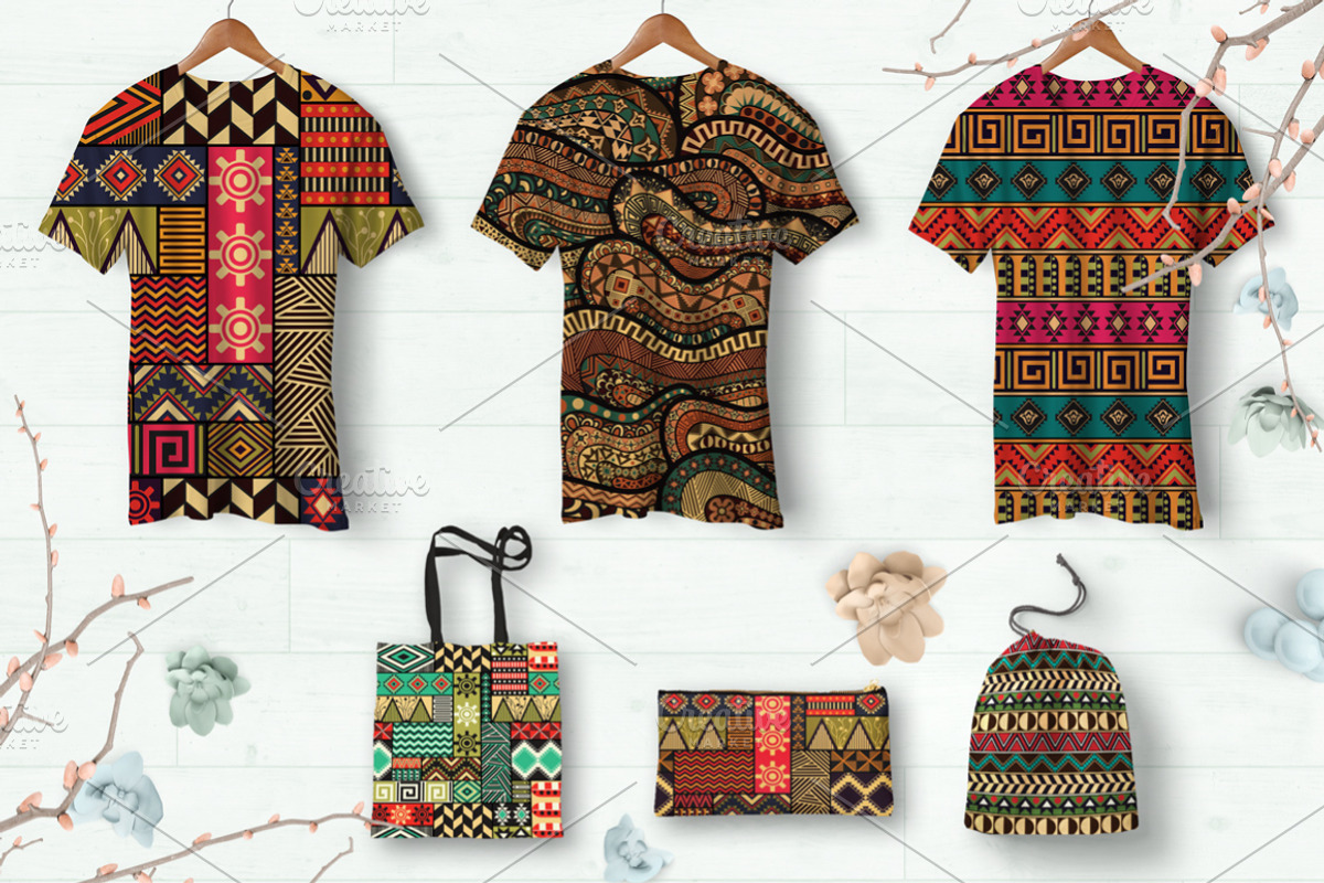 10 Ethnic Seamless Patterns, a Pattern Graphic by Dasha_D | Creative Market