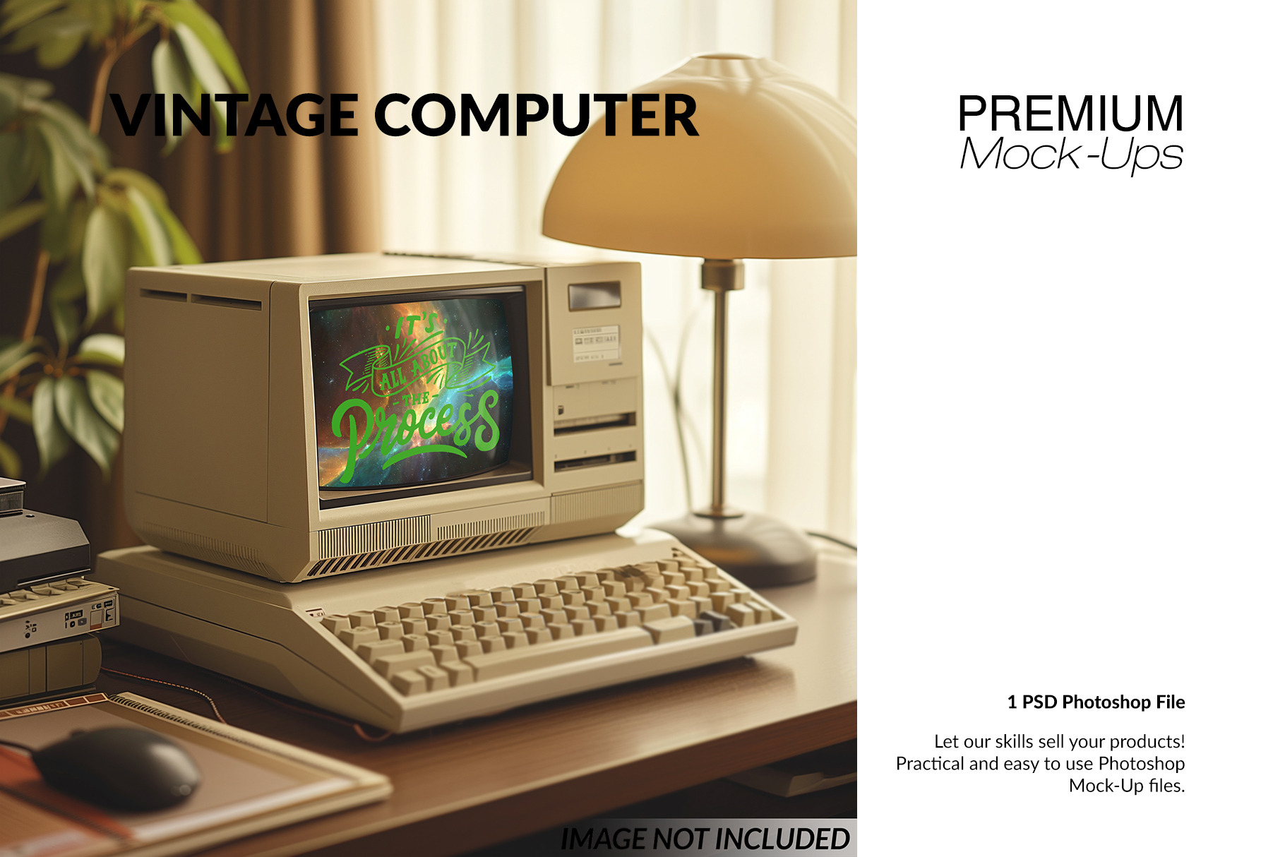 Vintage Computer Mockup, a Mac Mockup by mock-ups