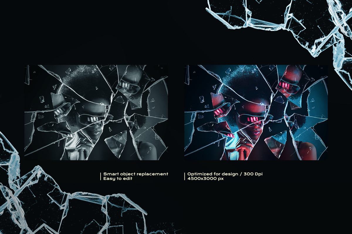 Broken Glass Photo Effect, a Layer Style Add-On by Cursedesign