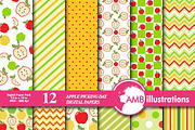 Digital Papers Apple Teeme AMB-135, a Pattern Graphic by AMBillustrations