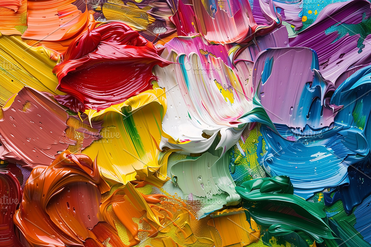 50 Oil Paint Textures, a Texture Graphic by UnicDesign | Creative Market