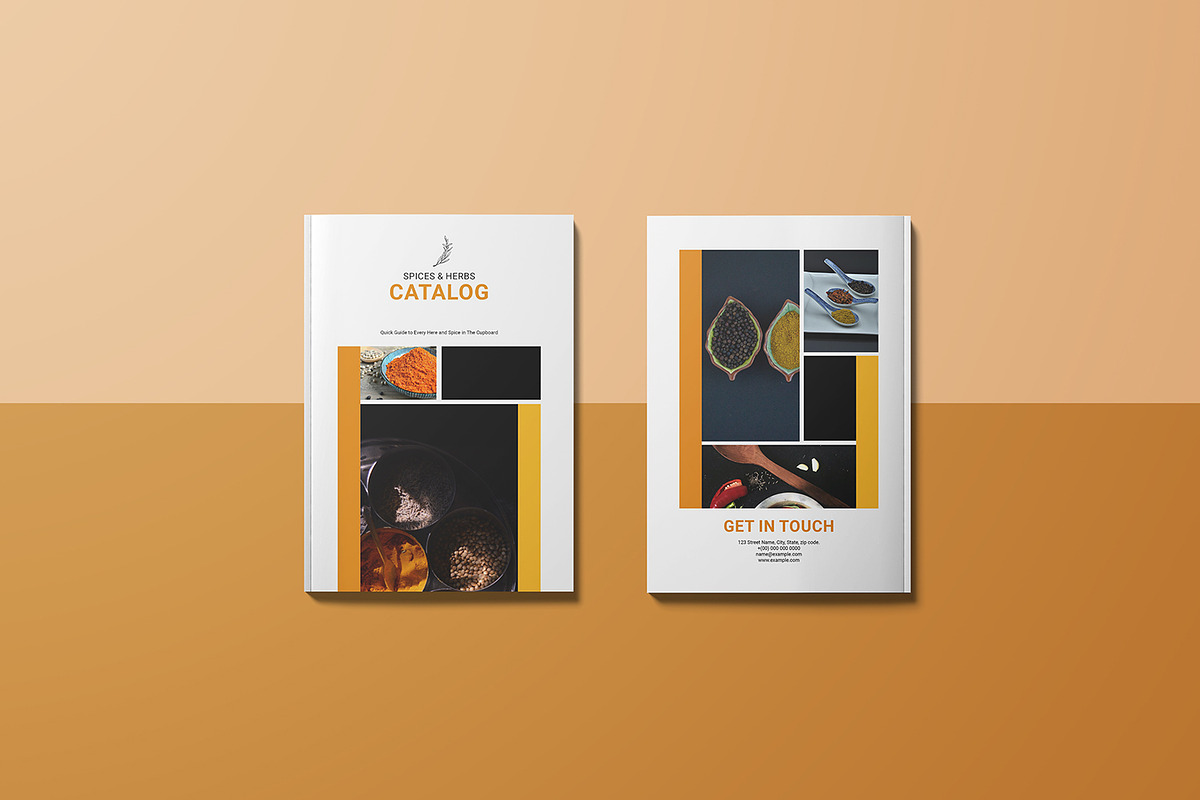 Spices Catalog Template, a Brochure Template by retrographix