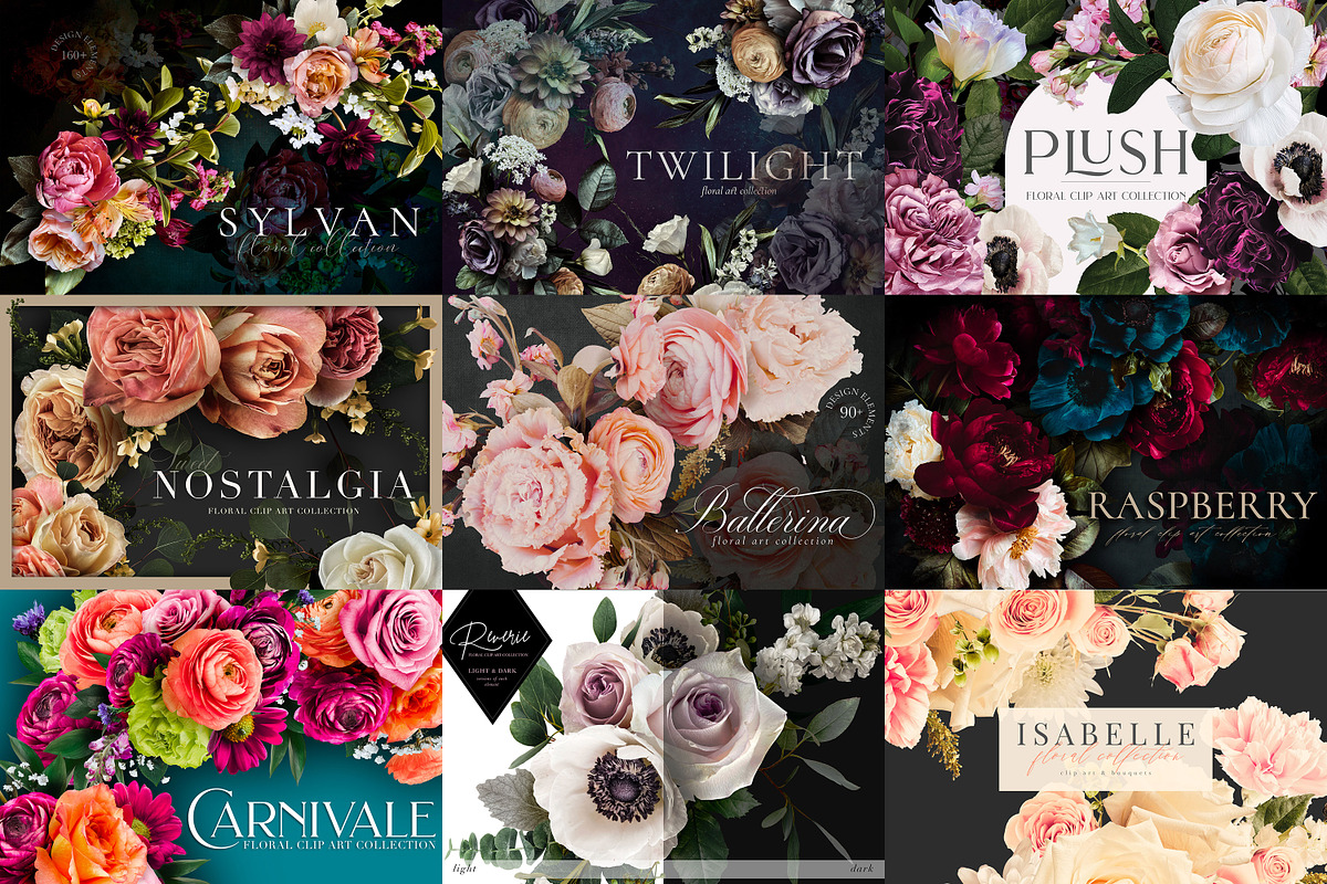 FLOWER POWER Graphics Biggest Bundle, an Object Graphic by Eclectic ...