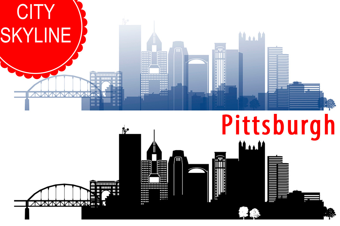Pittsburgh vector skyline, an Illustration by DimShop