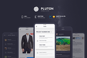 Pluton. Mobile UI Kit, an UI Kit Template by SherbakYurii | Creative Market