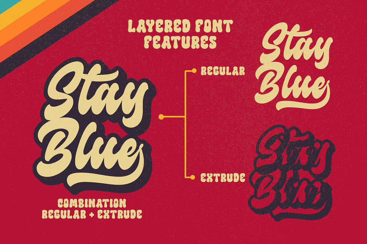 Boldy Skyline a Retro Script Font, a Script Font by Blankids Studio
