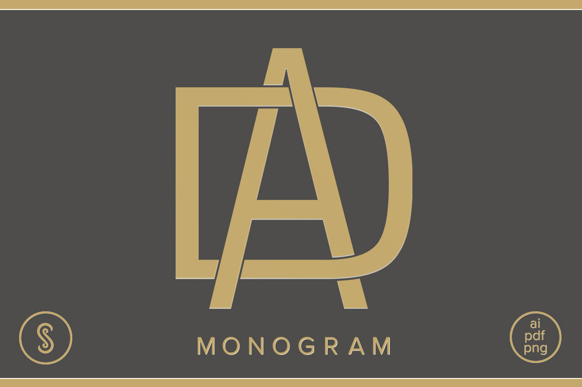 AD Monogram DA Monogram, an Illustration by Shuler Studio