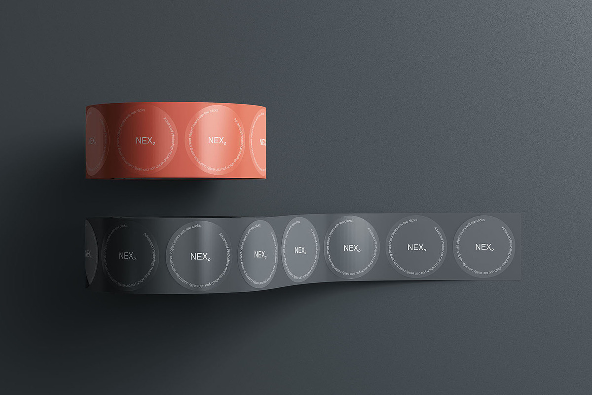 Stickers Roll Mockup, an Advertising Mockup by Graphic Pear