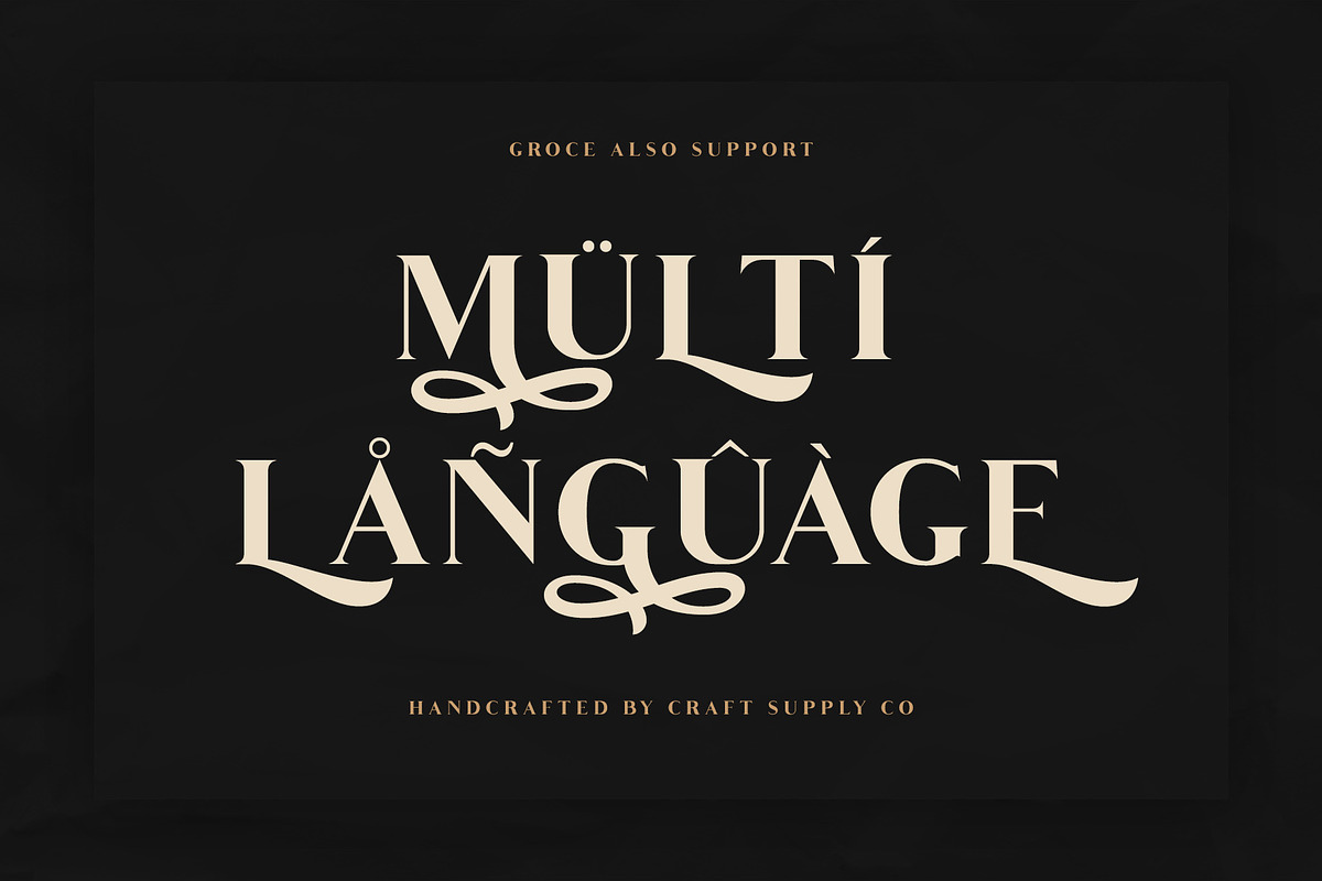 Groce - Stylistic Serif Font, a Serif Font by Craft Supply Co.