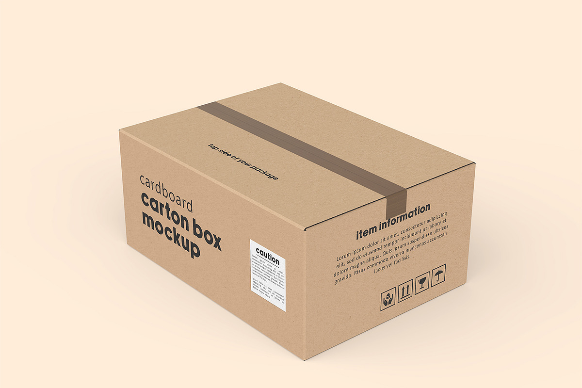 Rectangle Carton Box Mockup, a Packaging Mockup by Ram Studio