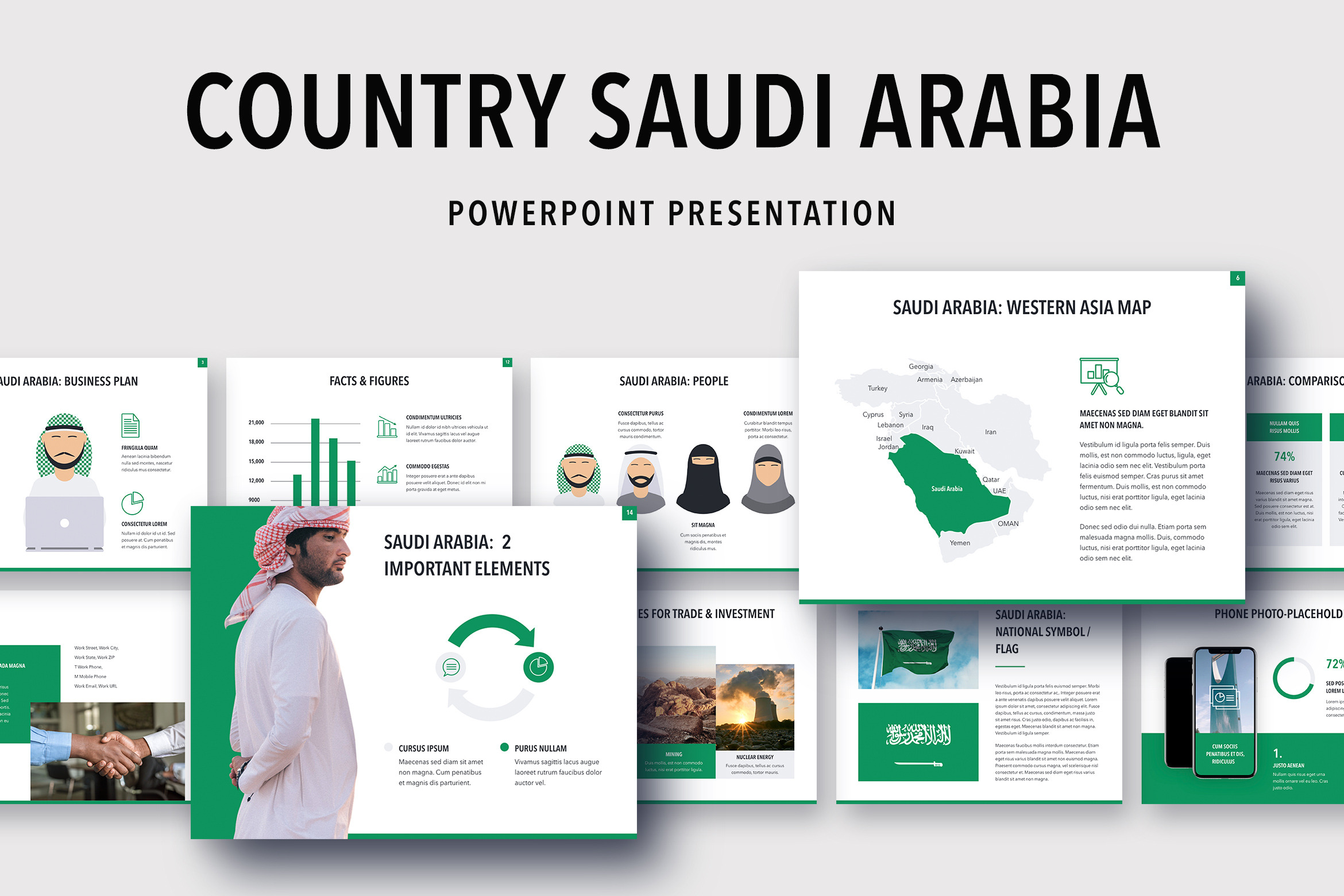 Country Saudi Arabia PowerPoint, a Presentation Template by Jumsoft