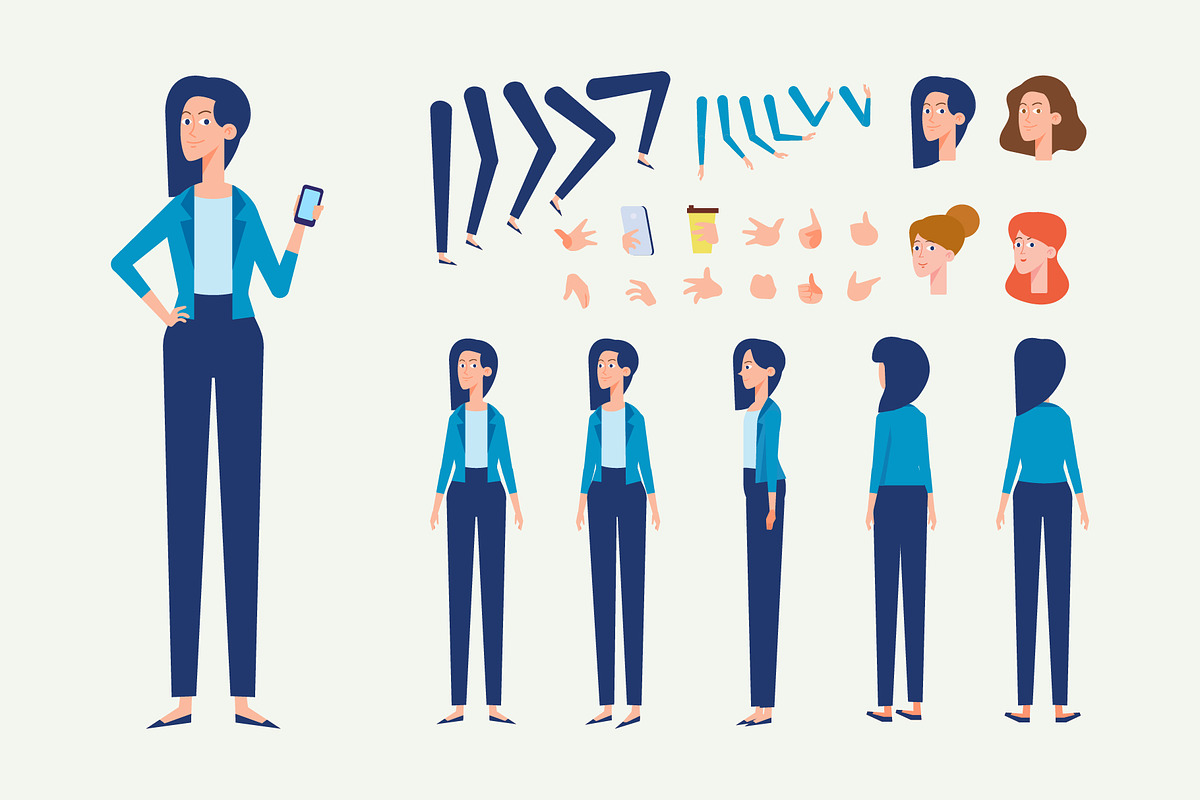 Business people animation set, a Person Illustration by Vector_Art
