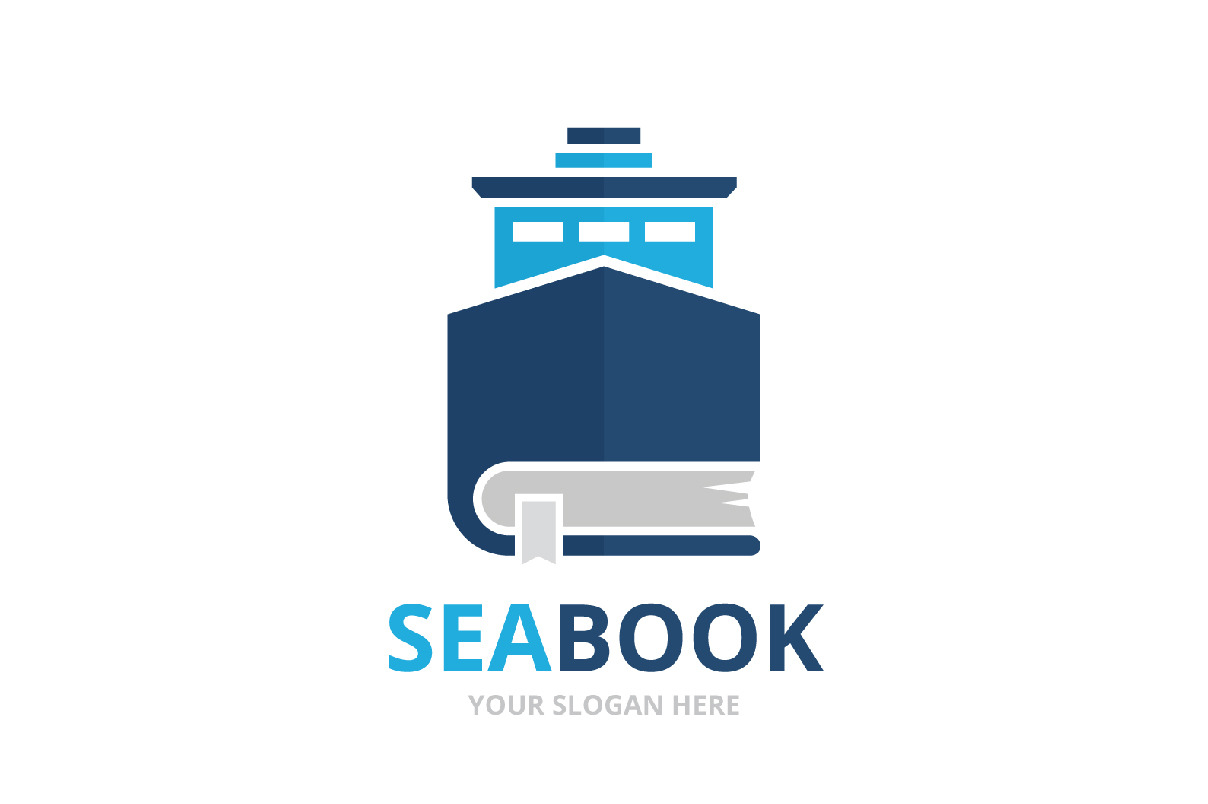 Vector ship and book logo, a Branding & Logo Template by GraphiShop