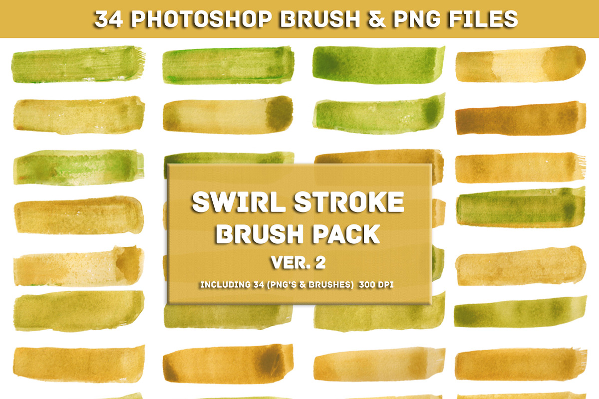 Watercolor Paint Brush Strokes Ver.2, an Illustration by Creativetacos