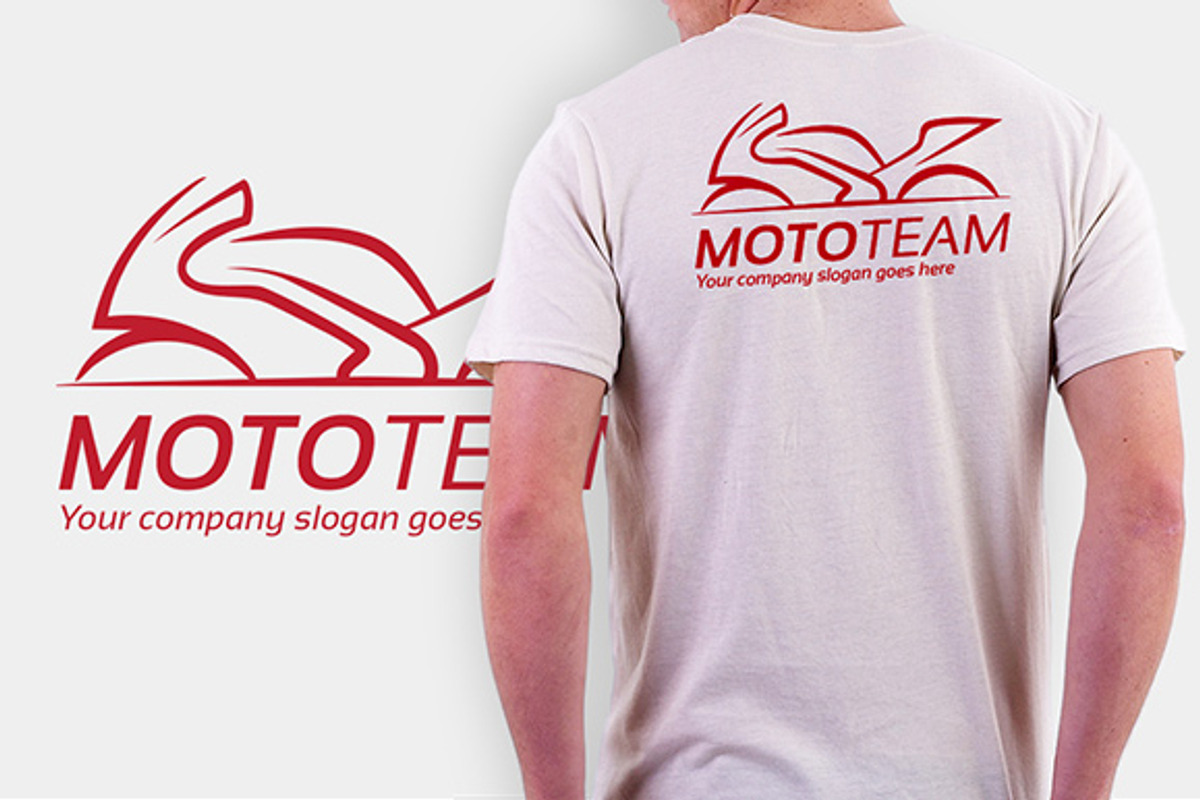 Moto Team Motorcycle Logo, a Branding & Logo Template by WheelieMonkey