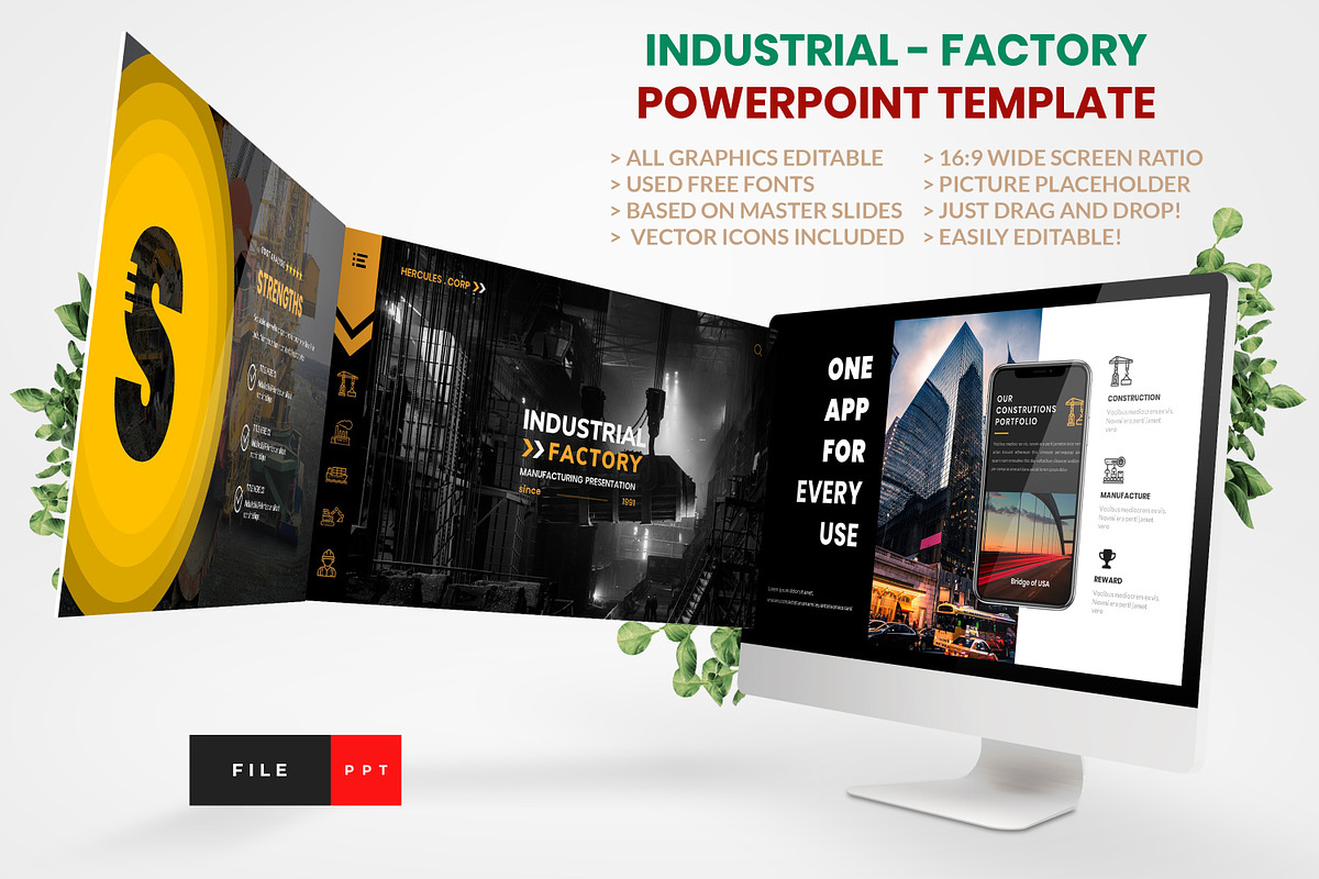 Industrial PowerPoint Template, a Presentation Template by Art StoreID