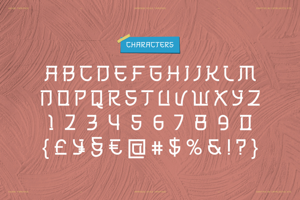 Hikari Japanese Style Typeface Font, a Sans Serif Font by catalystco.studio