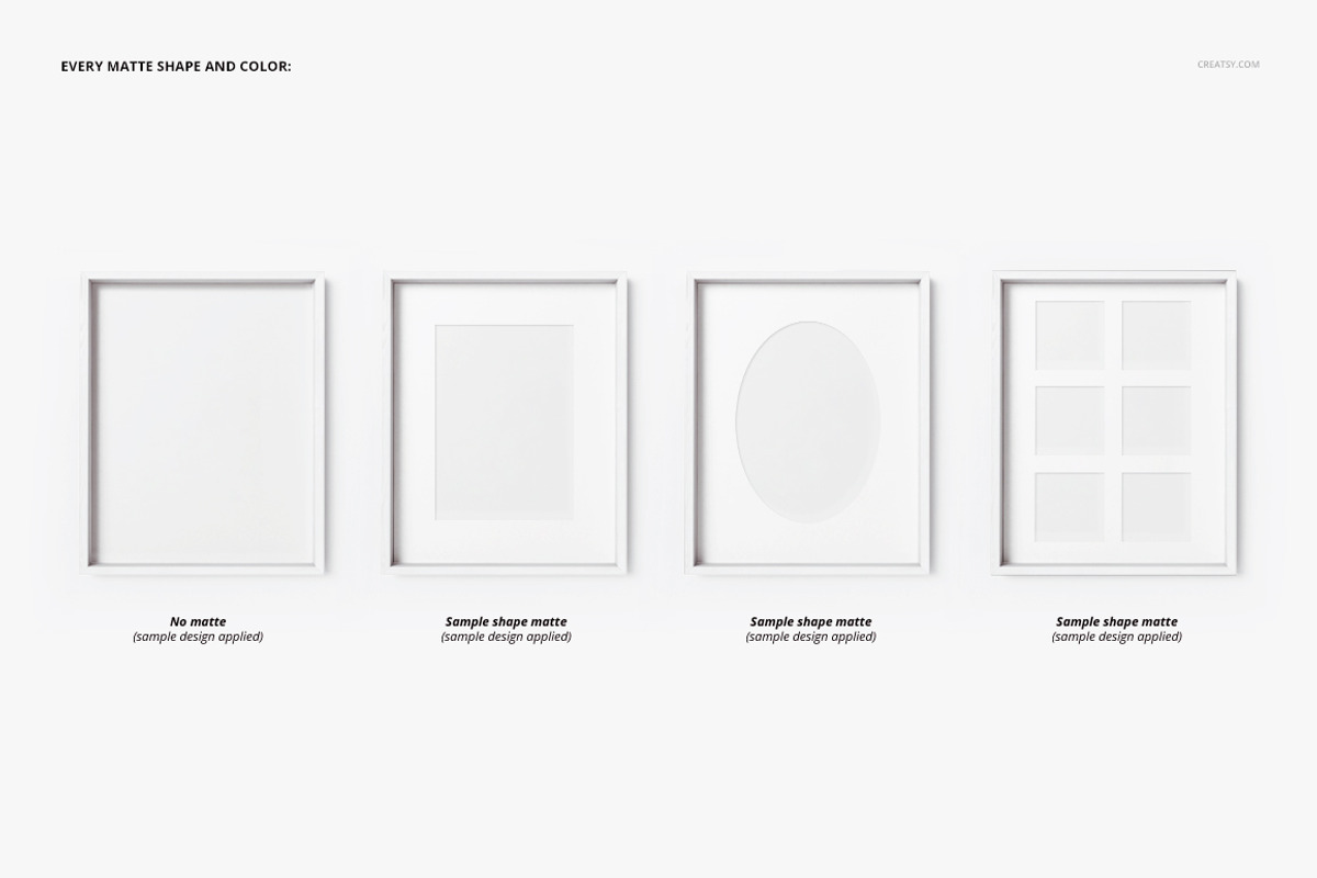 Picture Deep Frame Mockup Set, a Print Template by creatsy5