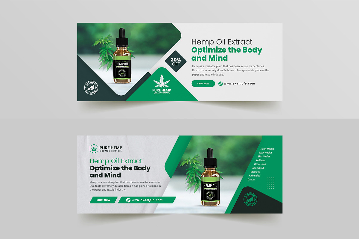 Hemp Product Facebook Cover Template, a Social Media Template by ...