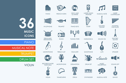 40 music icons, an Icon by Palau