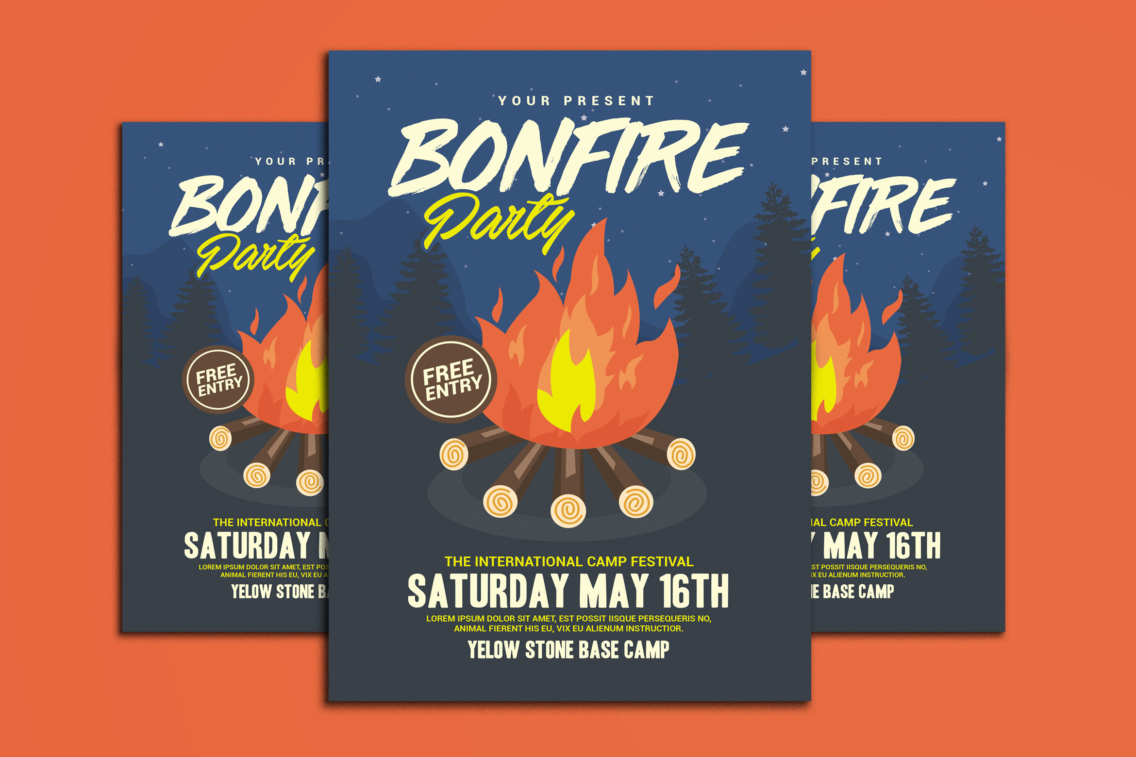 Bonfire Event Party, a Flyer Template by Muhamad Iqbal hidayat