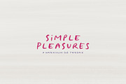 Simple Pleasures | Watercolor SVG, a Sans Serif Font by Callie Rian & Co.