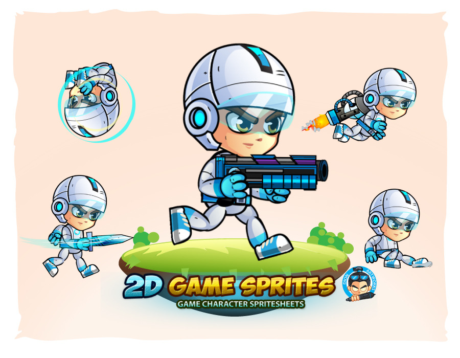 2D Game Character Sprites, an Illustration by DionArtworks